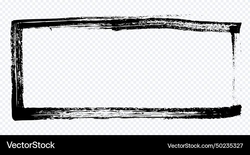 Artistic grunge square brush frame Royalty Free Vector Image