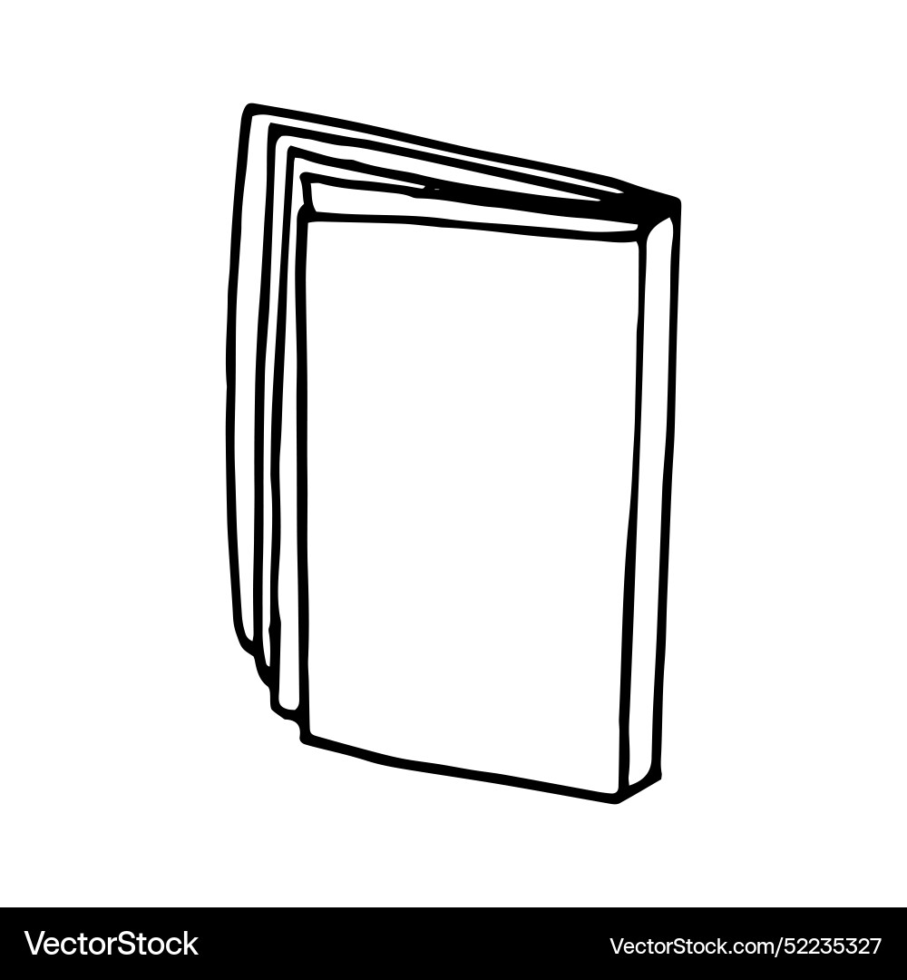 Book open icon sketch hand drawn doodle style Vector Image