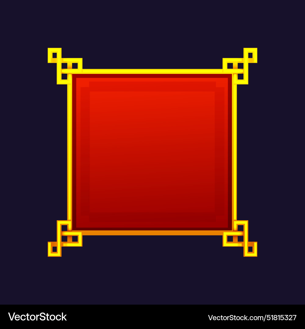 Chinese frame red-golden background Royalty Free Vector