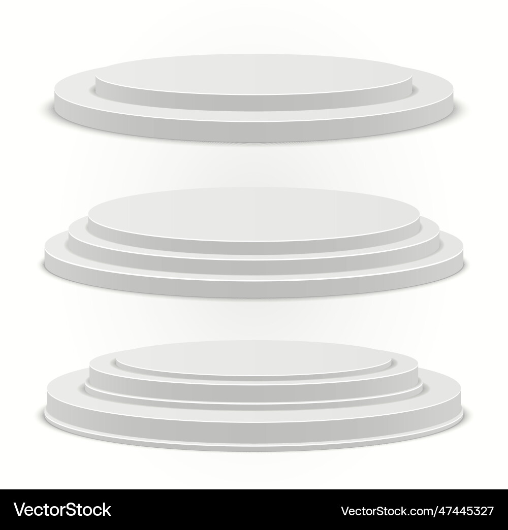 Circle podium 3d stage isolated Royalty Free Vector Image