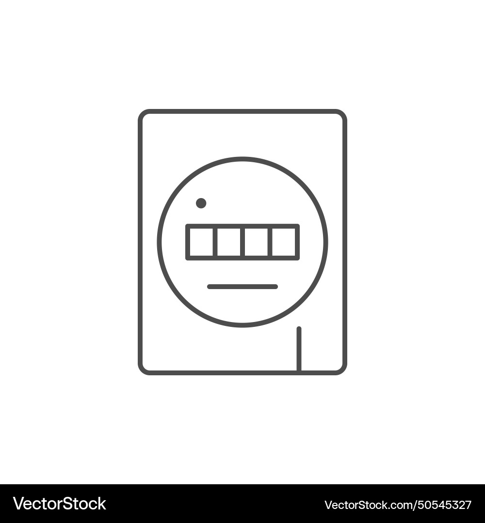 Counter device line outline icon Royalty Free Vector Image