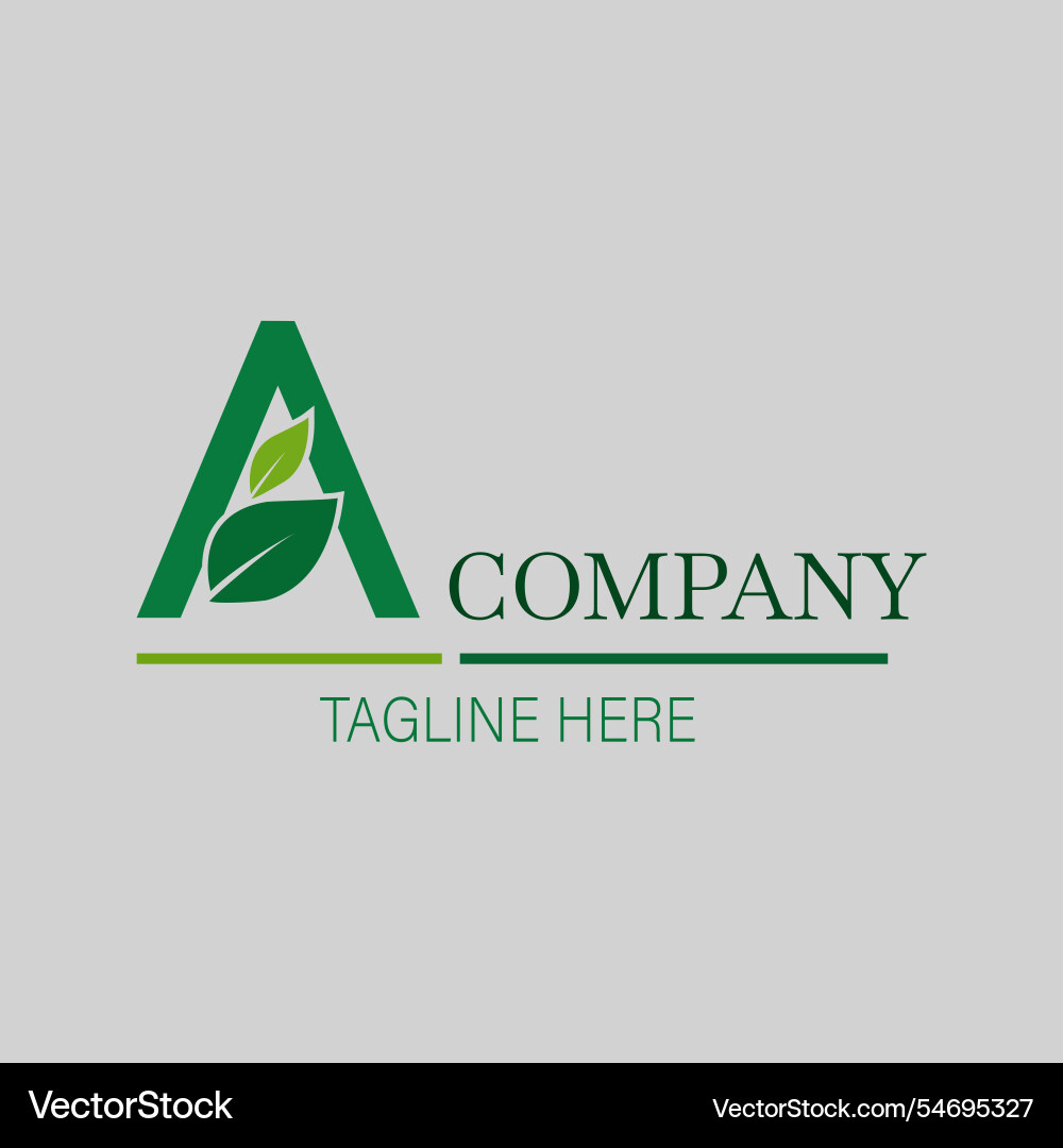 Green eco-friendly logo design Royalty Free Vector Image