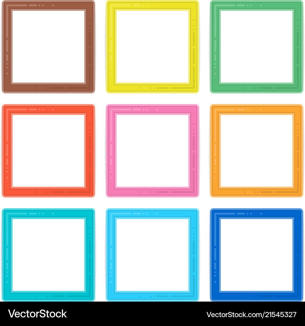 Photo frames set Royalty Free Vector Image - VectorStock