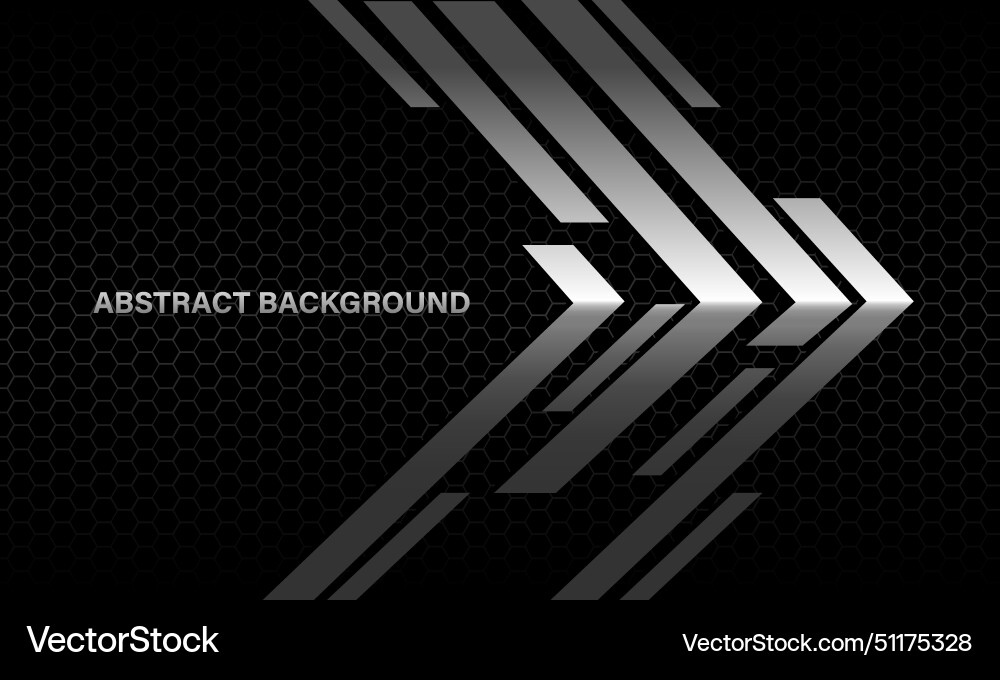 Abstract silver arrow direction geometric Vector Image