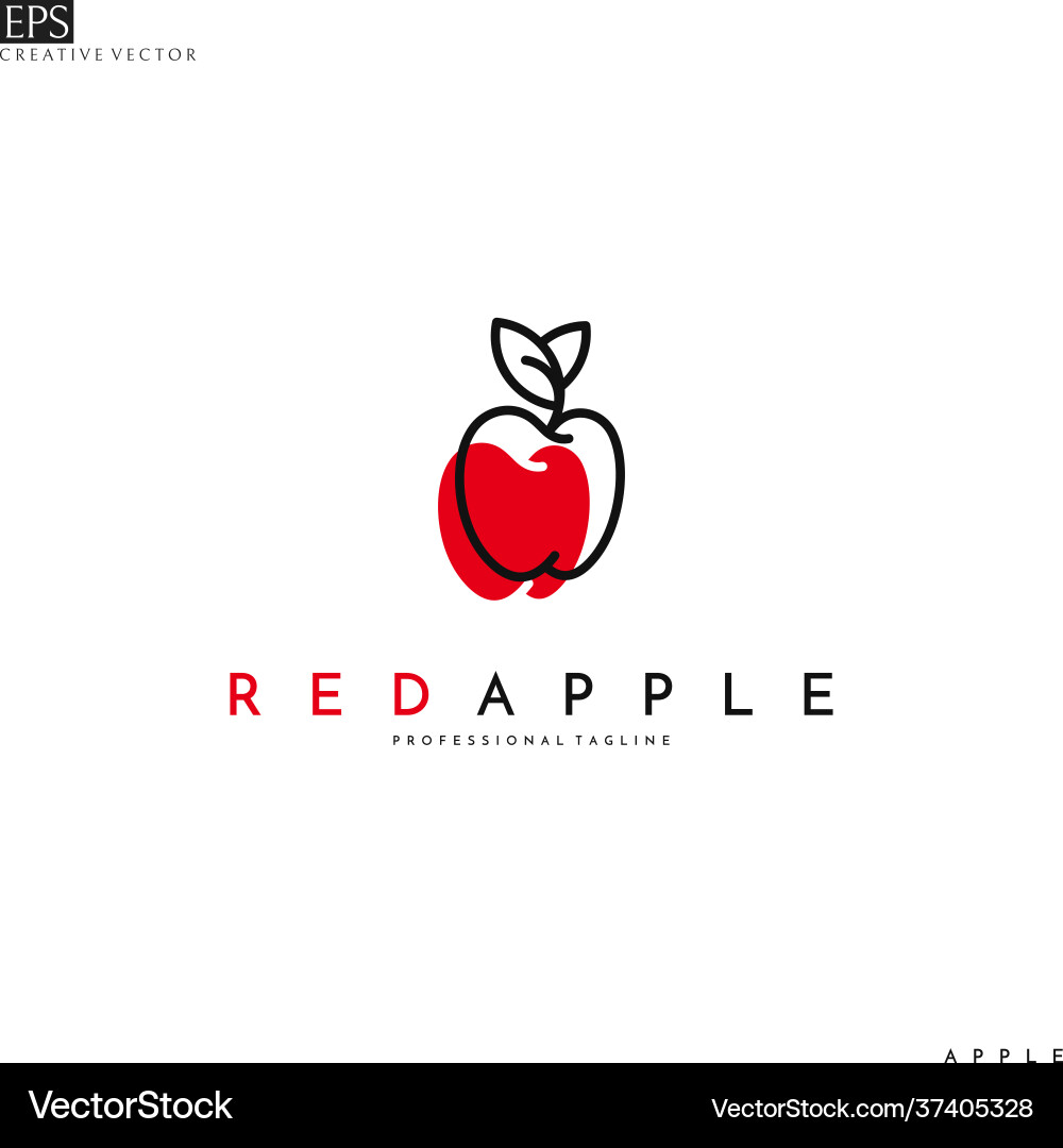 Apple logo template Royalty Free Vector Image - VectorStock