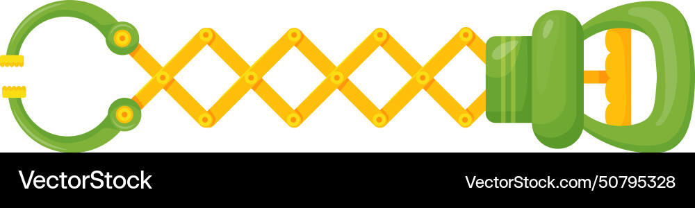 Cartoon claw grabber picking stick tool icon Vector Image