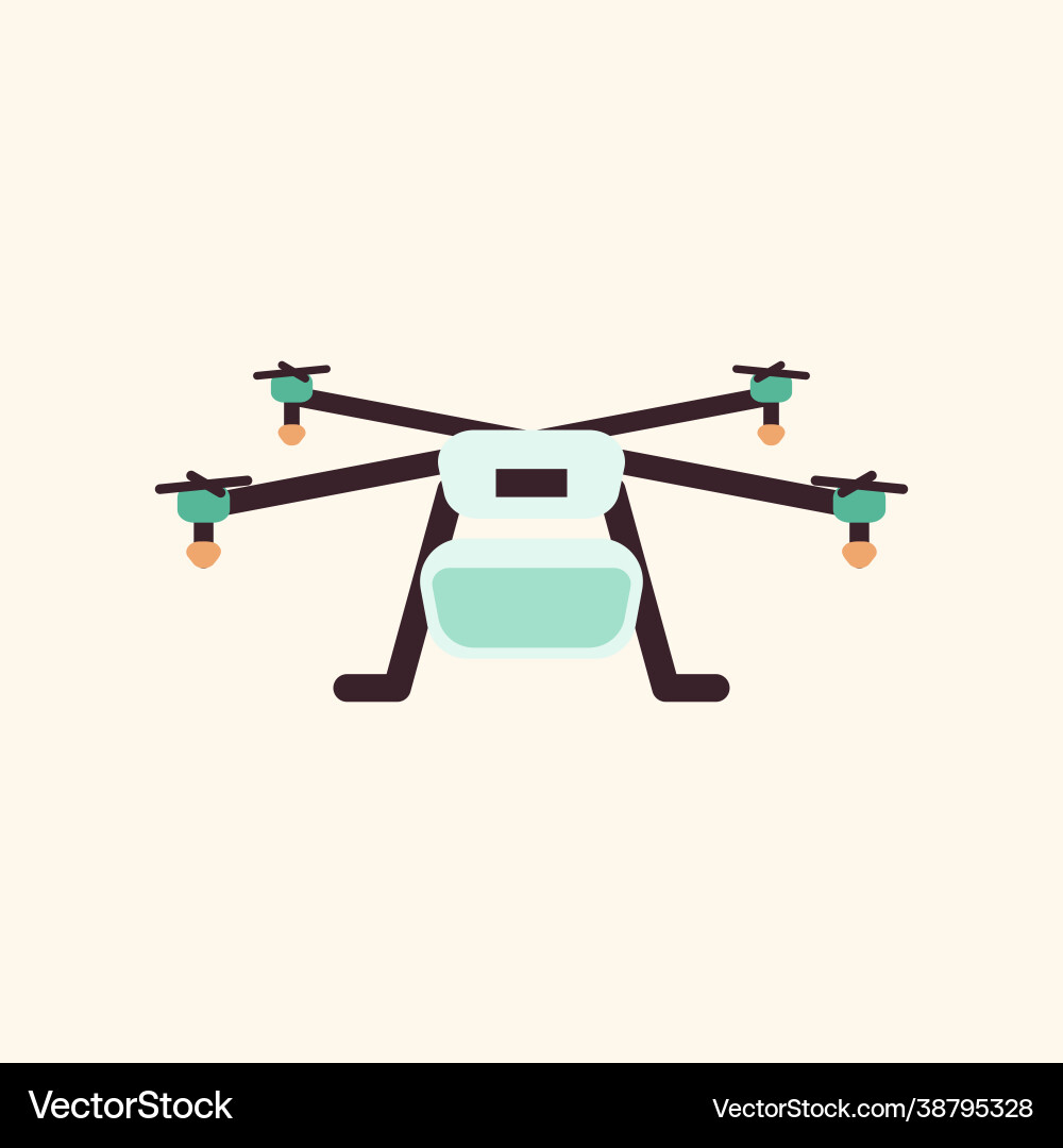 Cartoon drone technology icon Royalty Free Vector Image
