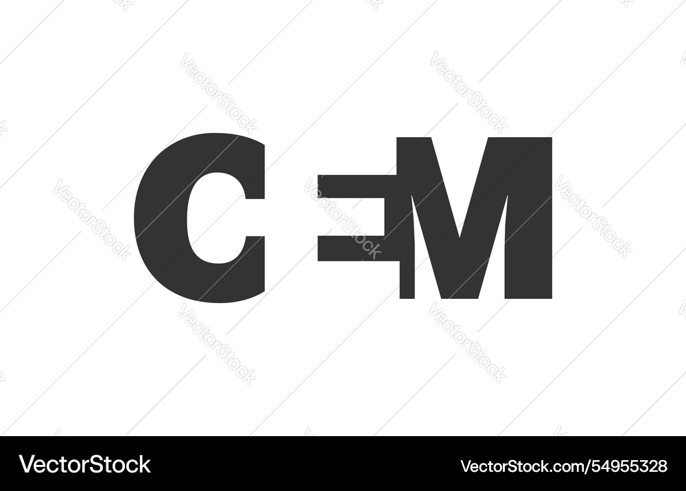 Cem logo design initial letter c e m kühn schriftart