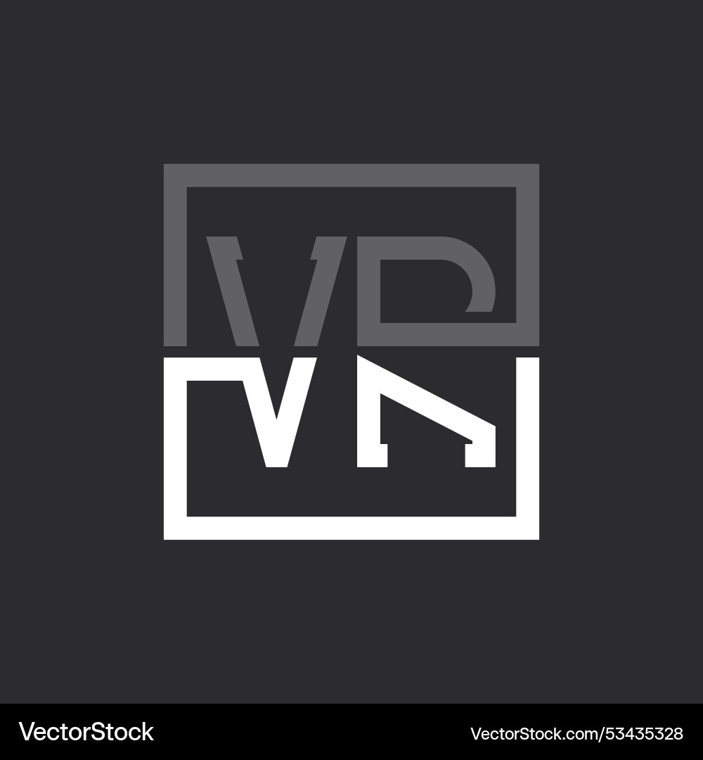 Creative modern minimalist vr letter logo design Vector Image