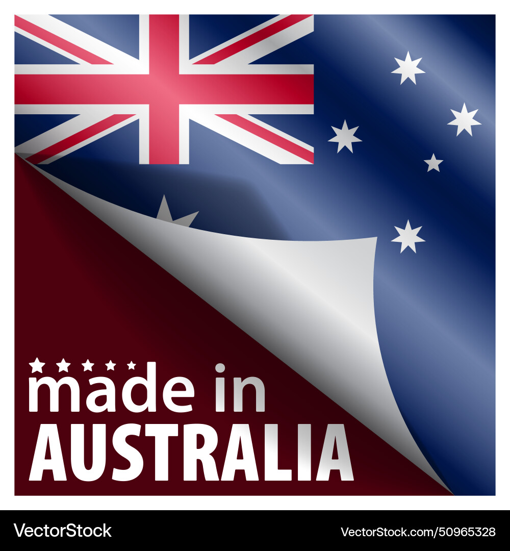Made in australia graphic and label Royalty Free Vector
