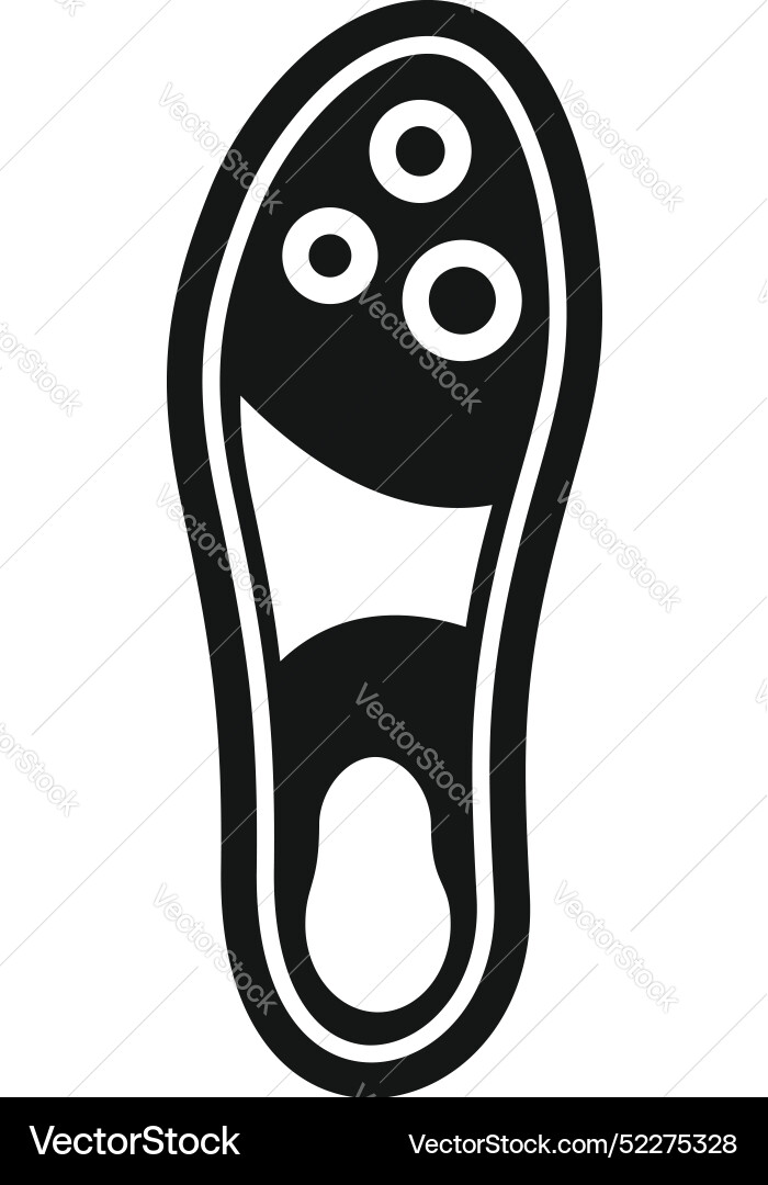 Orthopedic insole providing arch support Vector Image