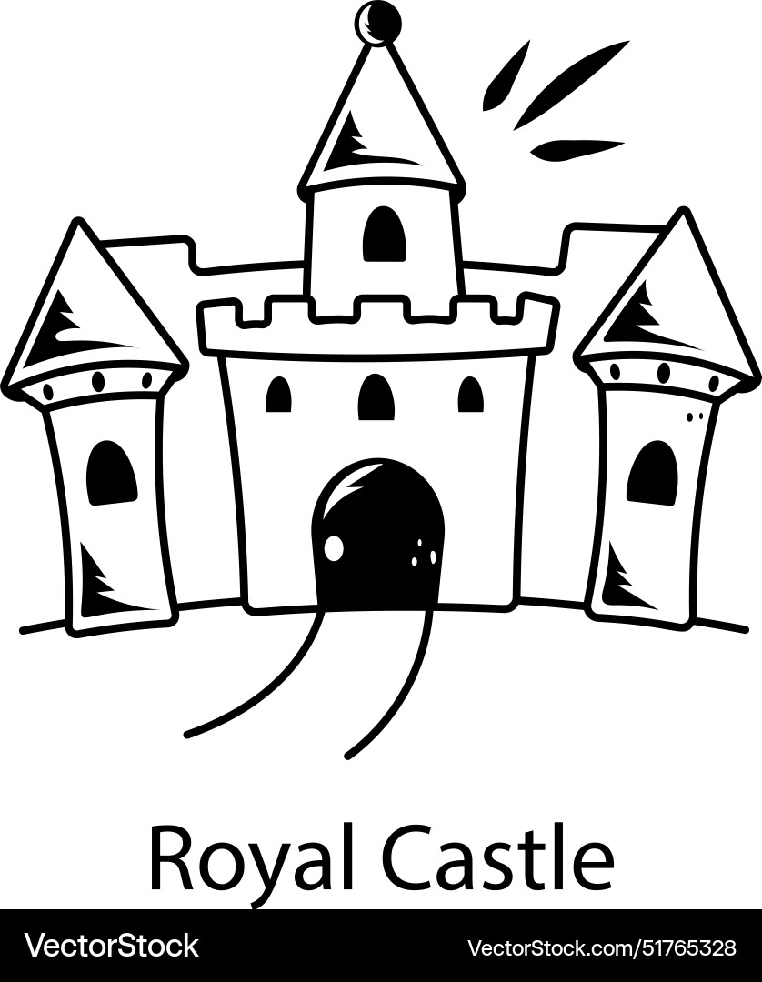 Royal castle Royalty Free Vector Image - VectorStock