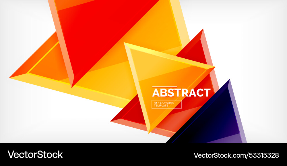 Triangle glass shapes geometric abstract Vector Image