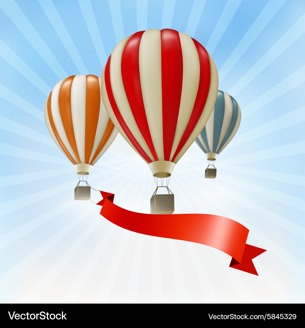 Air balloons background Royalty Free Vector Image