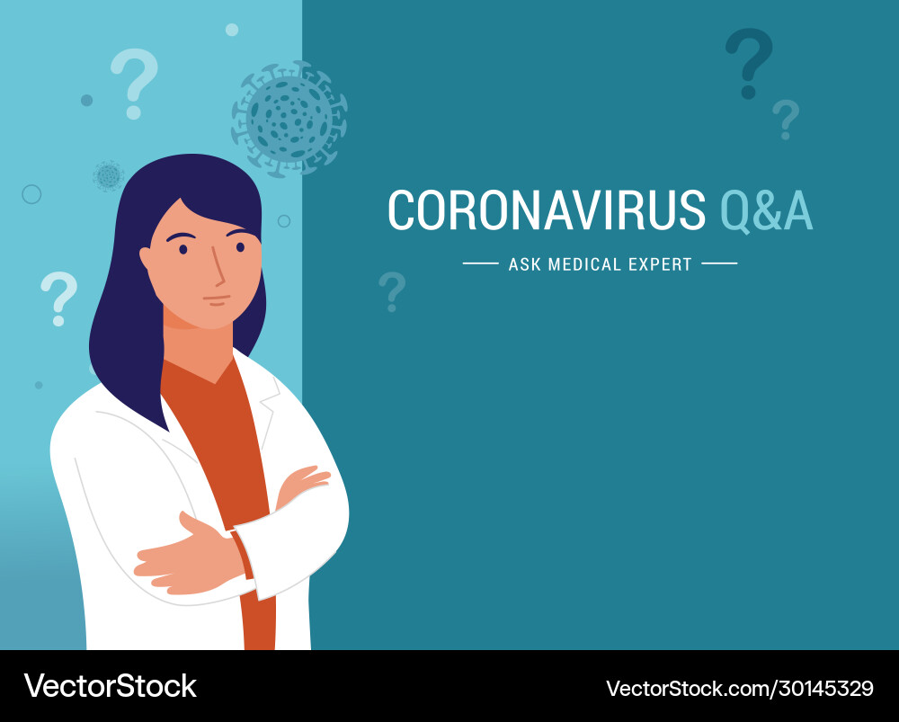 Ask doctor medical professional Royalty Free Vector Image
