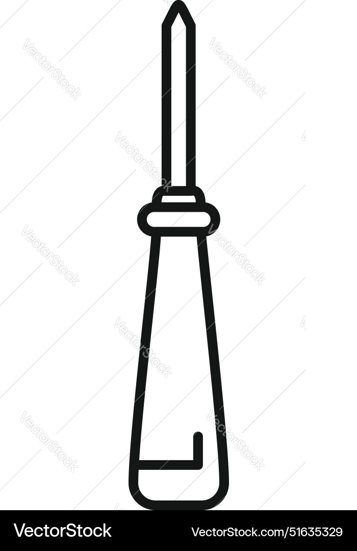 Awl tool for shoemaker repairing leather shoe Vector Image