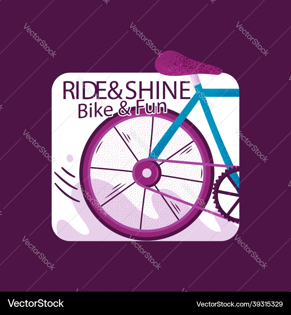 Bike and fun design on black background Royalty Free Vector