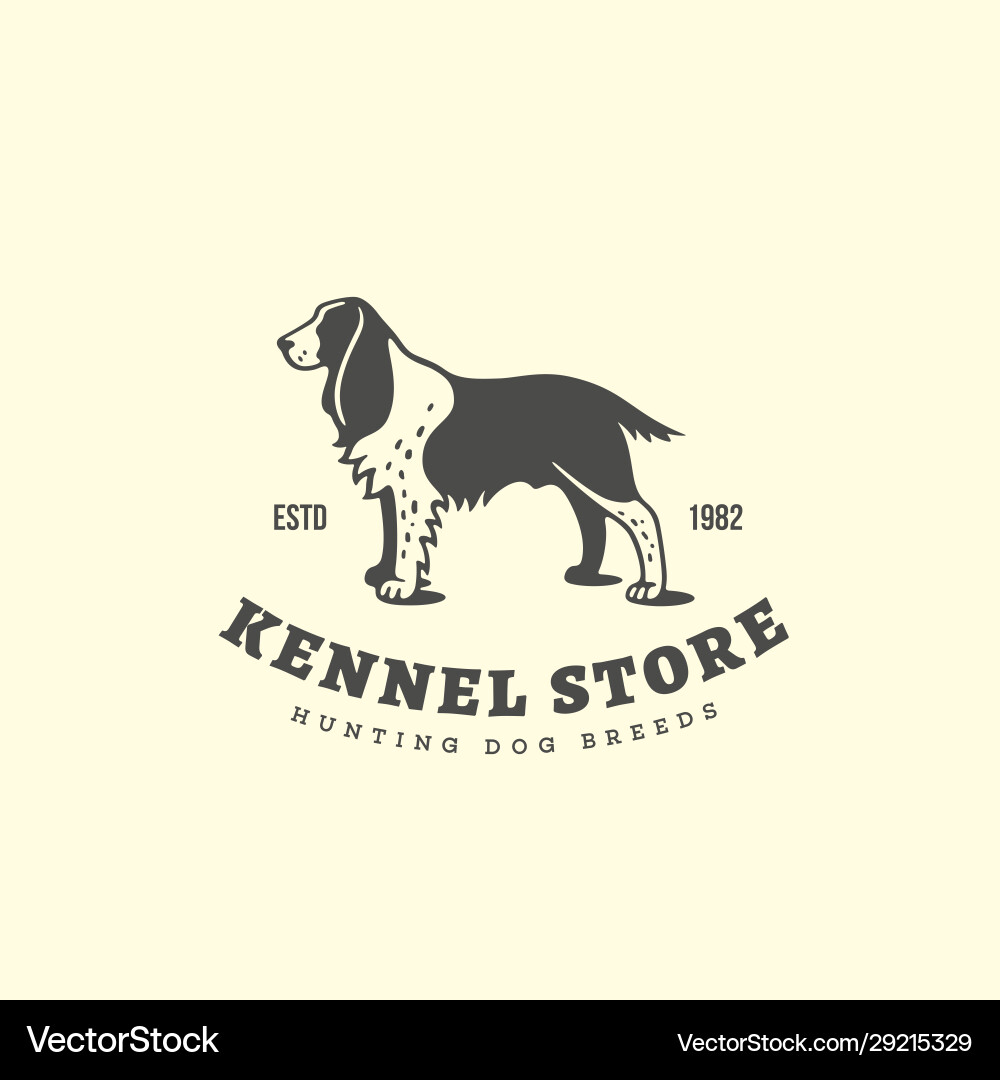 Springer spaniel logo Royalty Free Vector Image
