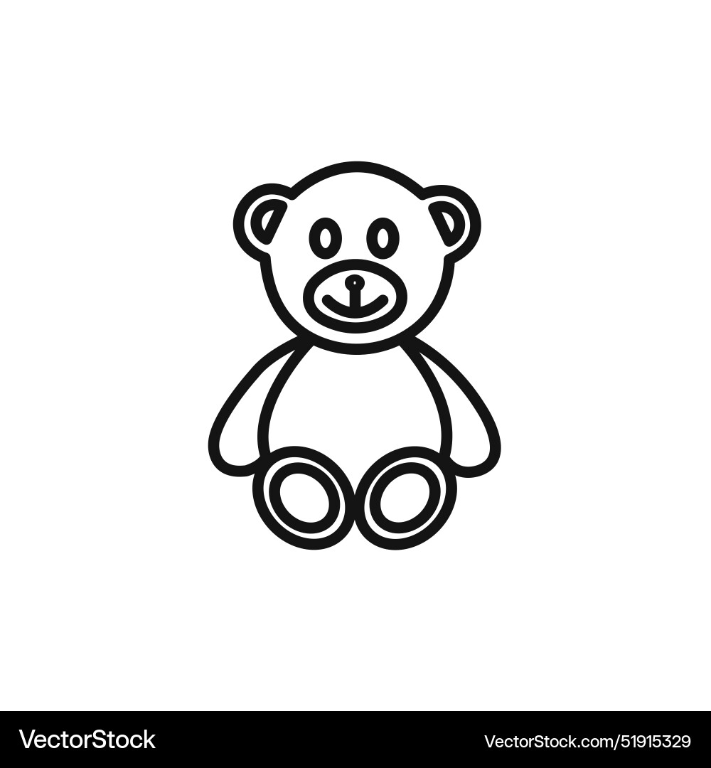 Teddy bear icon set collection for web Royalty Free Vector
