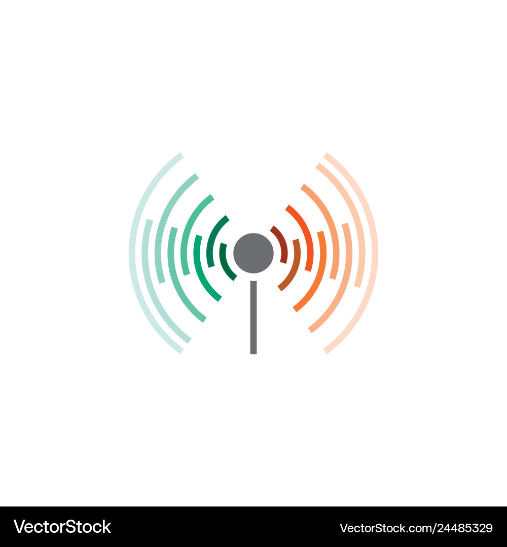 Wireless Signal Wave Icon Royalty Free Vector Image