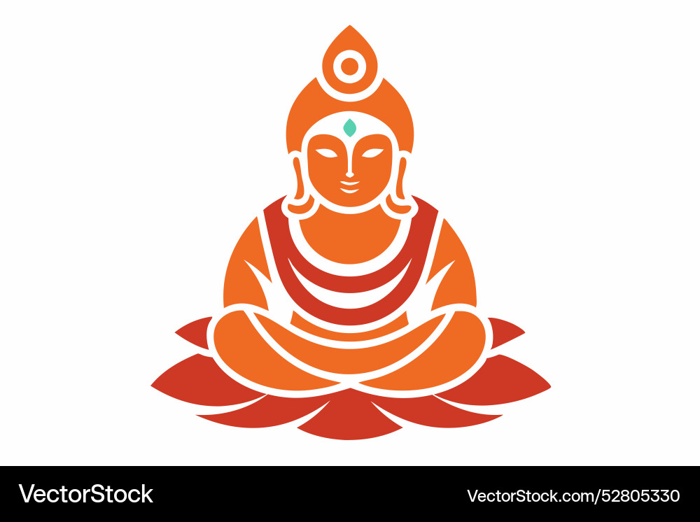 Cute buddha oriental Royalty Free Vector Image