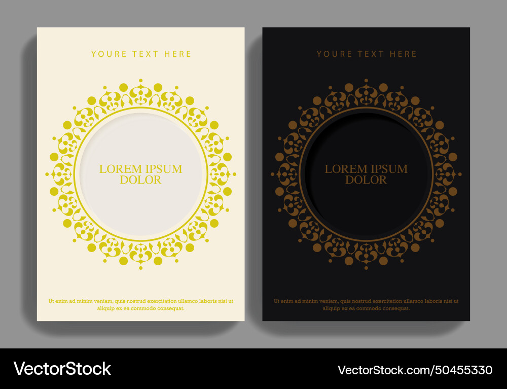 Flat cover border circle pattern Royalty Free Vector Image