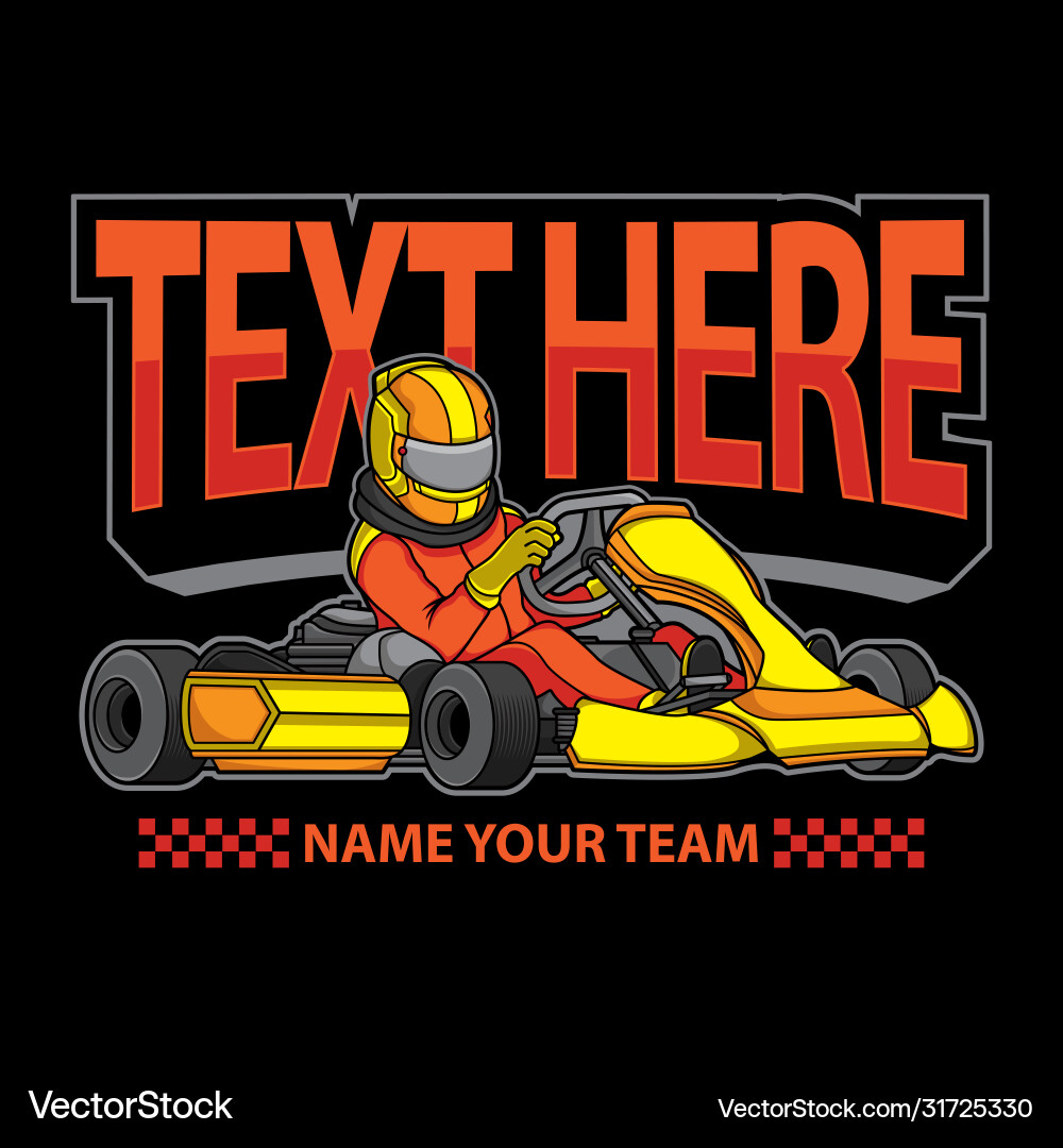 Karting race logo Royalty Free Vector Image - VectorStock