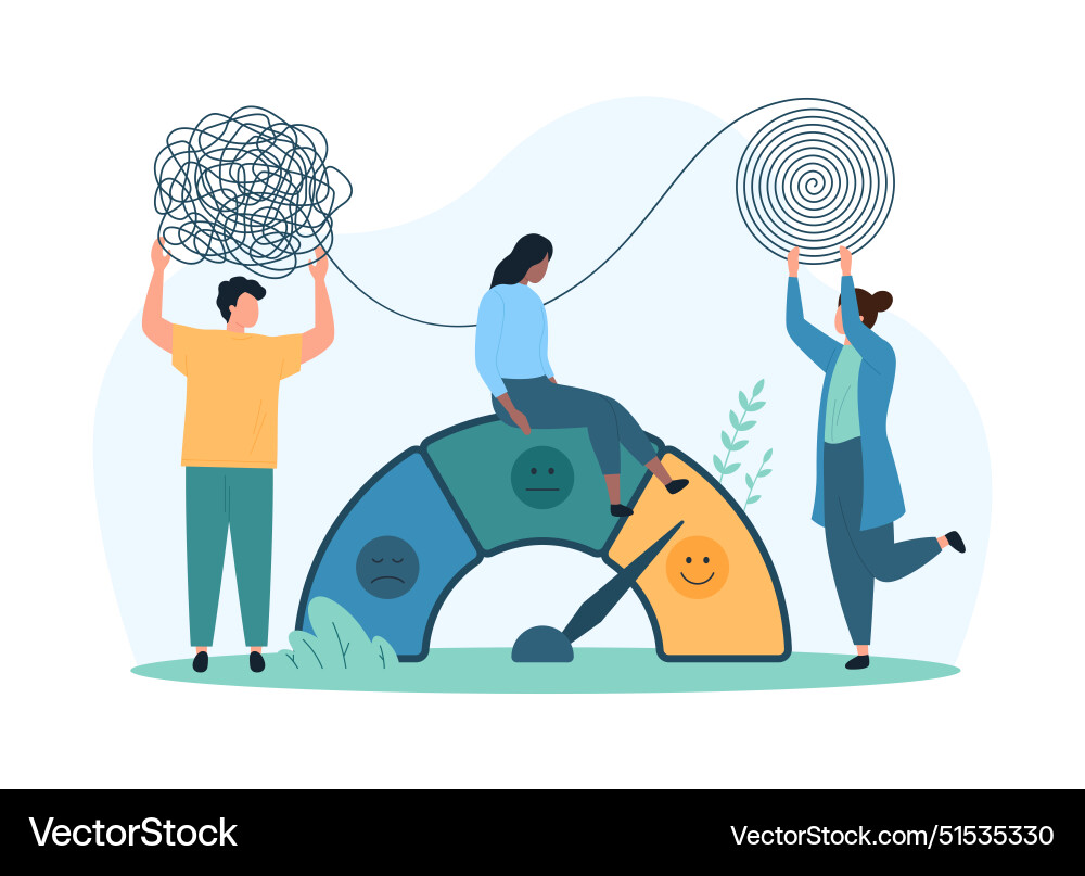 Mental health problem change mood psychotherapy Vector Image