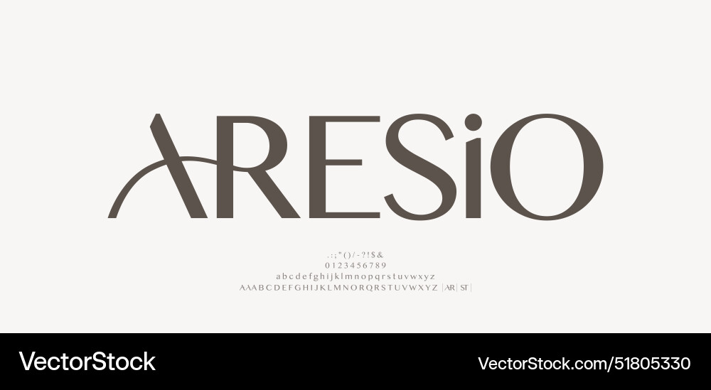 Modern alphabet letters font logo typography Vector Image