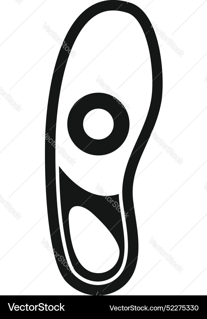 Orthopedic insole icon showing foot support Vector Image