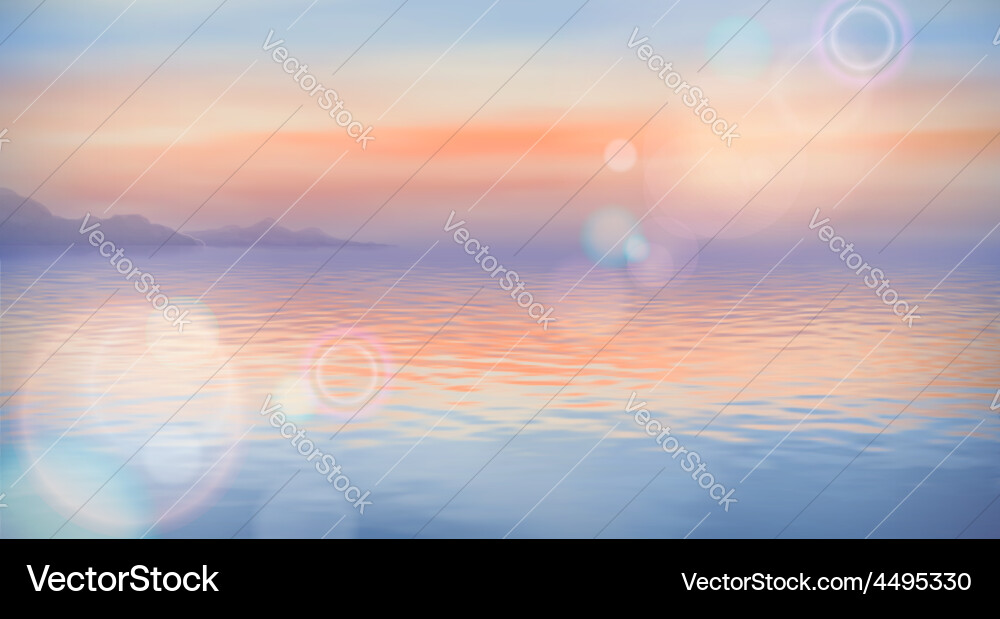 Serene Ocean Landscape Royalty Free Vector Image