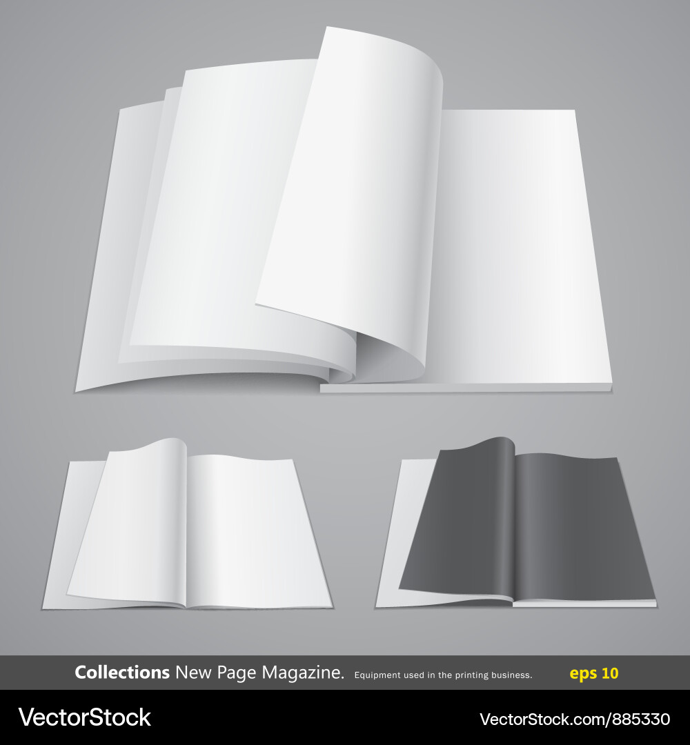 White Paper Collection Pages Royalty Free Vector Image