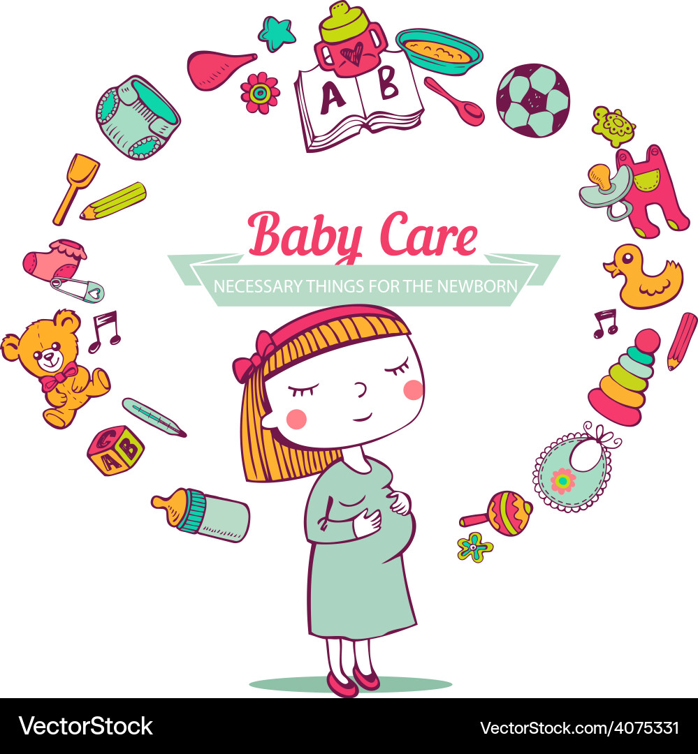 Baby care frame Royalty Free Vector Image - VectorStock