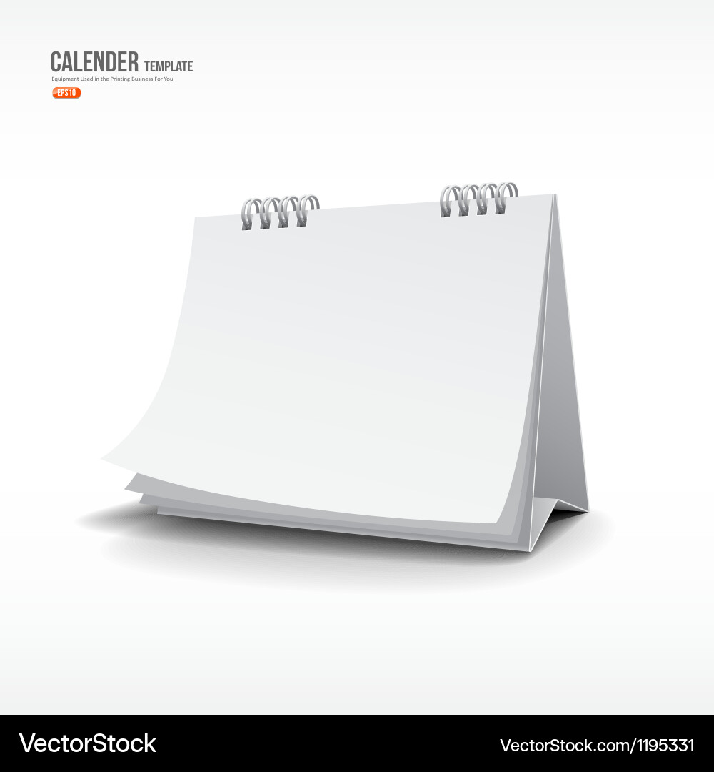 Calender template design Royalty Free Vector Image