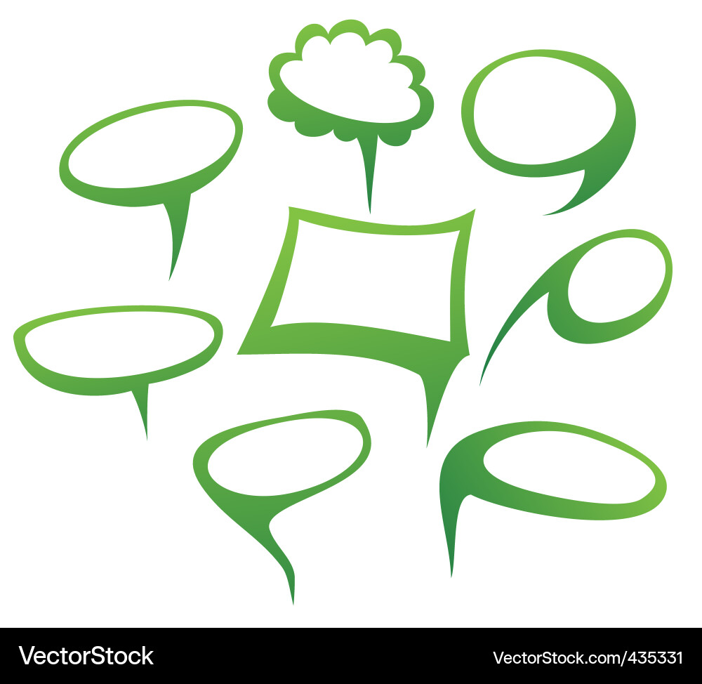 Hand drawn dialog bubbles Royalty Free Vector Image