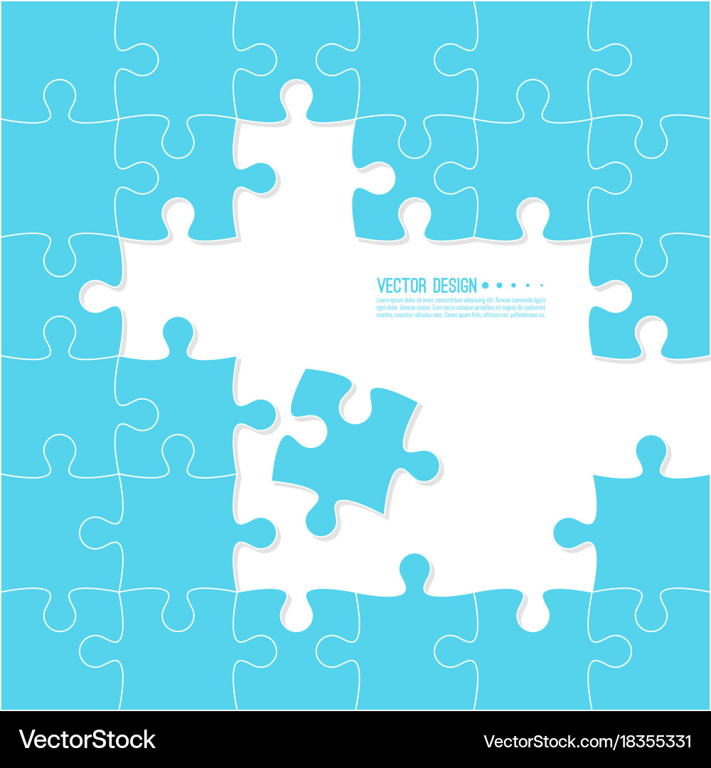 Jigsaw puzzle pieces Royalty Free Vector Image