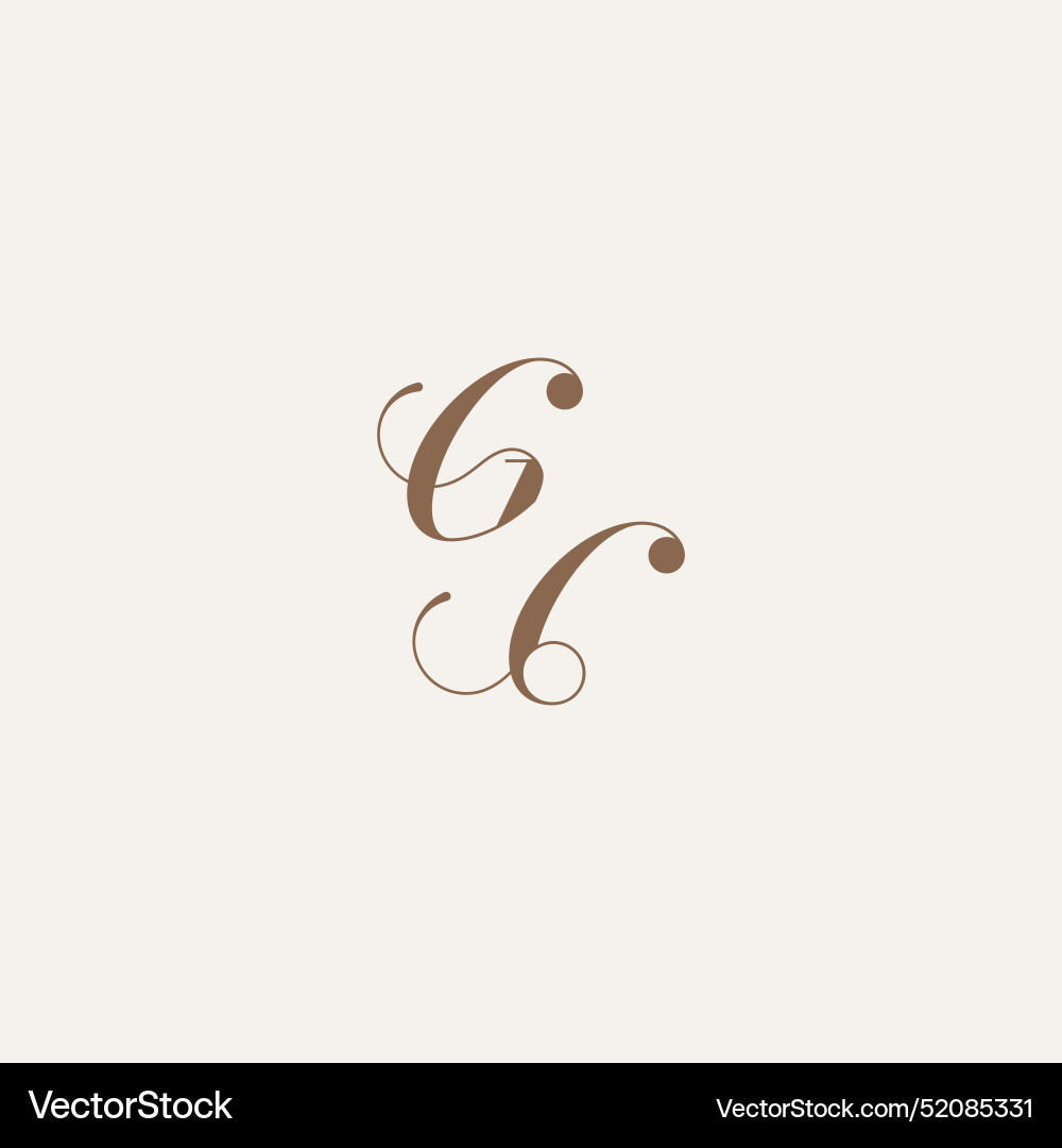 Luxury and elegant initial monogram logo letter Vector Image