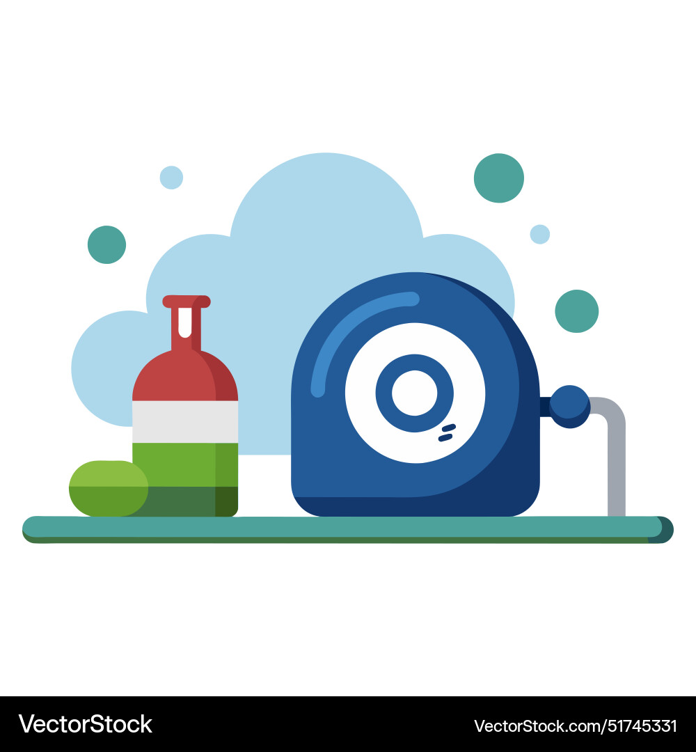 Oxygen flat on white background Royalty Free Vector Image