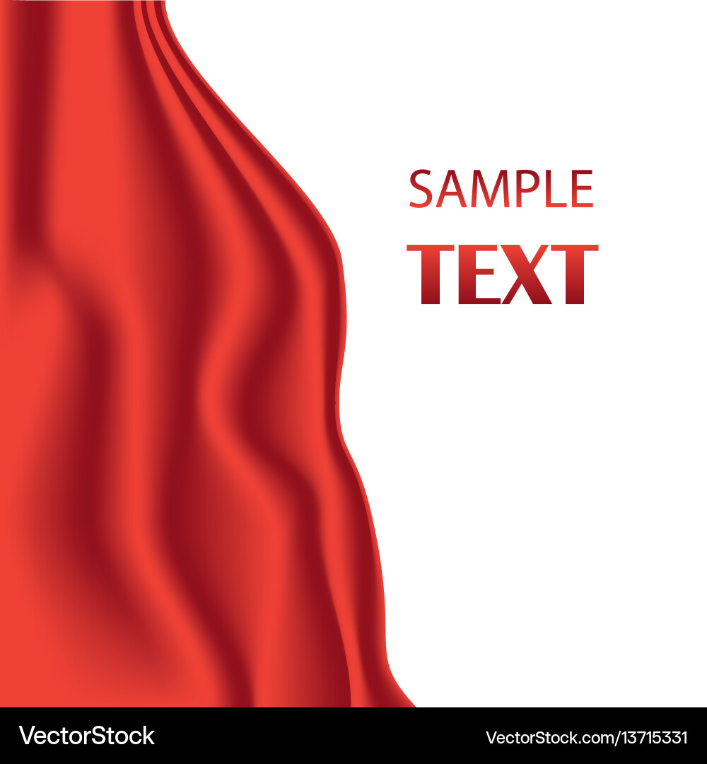 Red Silk Fabric Waves Royalty Free Vector Image