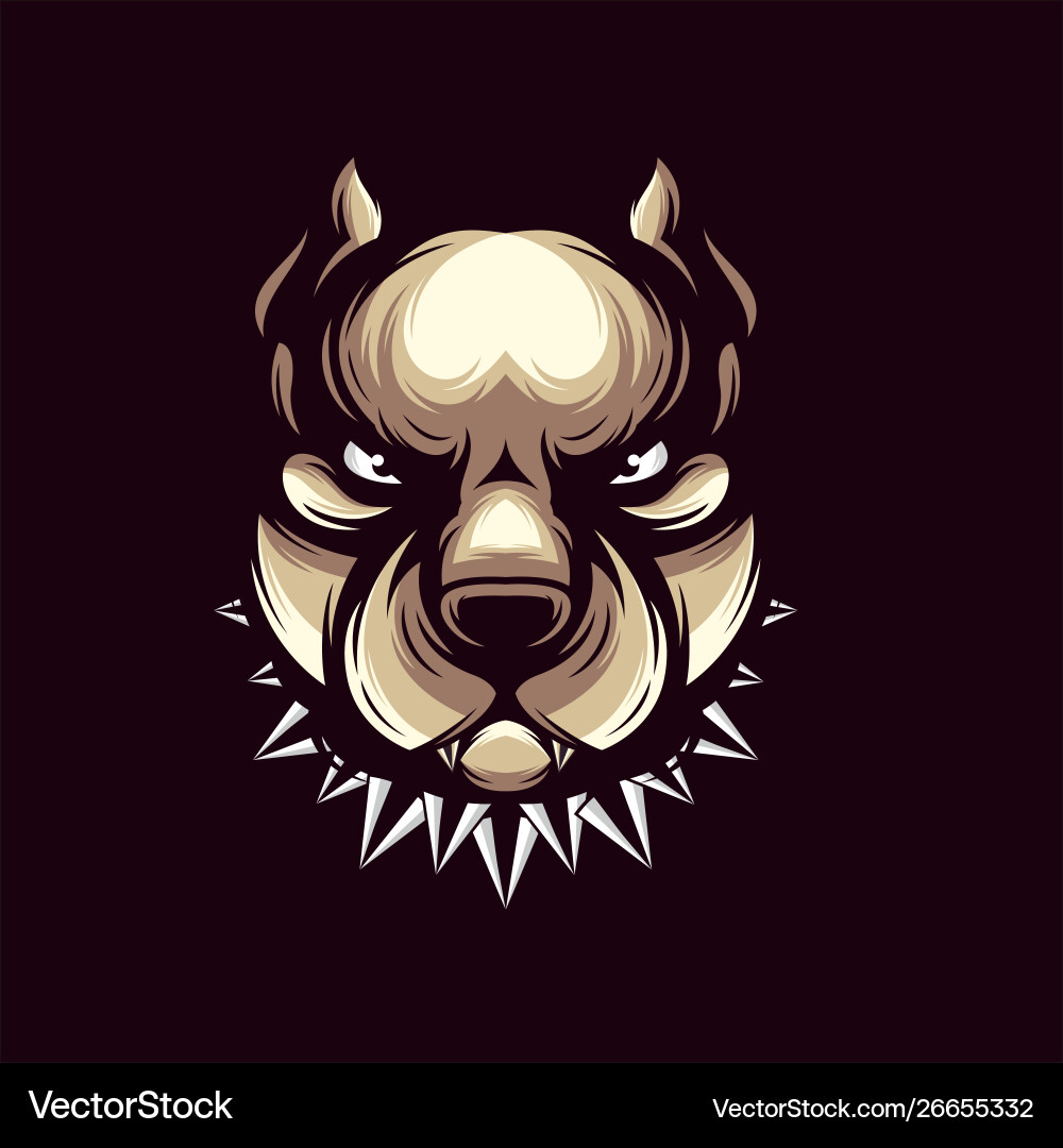 Awesome angry dog logo design Royalty Free Vector Image