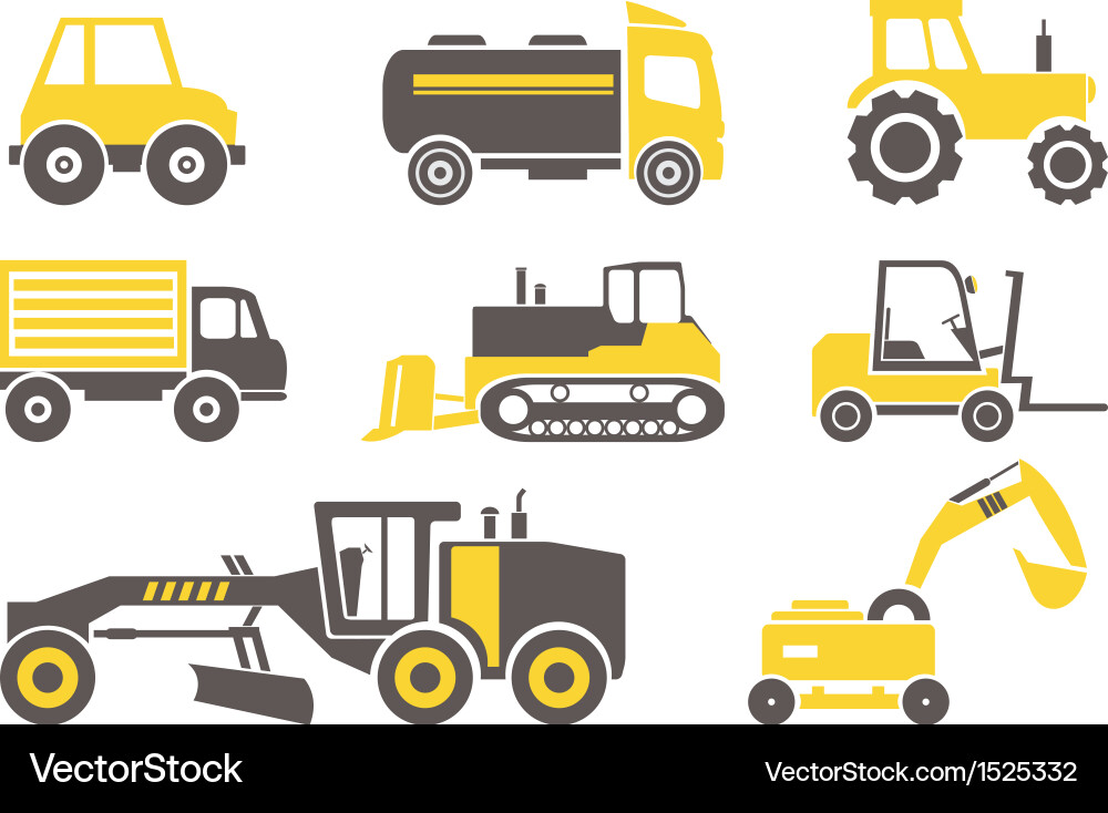 Construction machines Royalty Free Vector Image