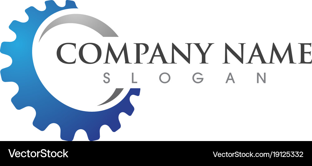 Gear logo template icon design Royalty Free Vector Image