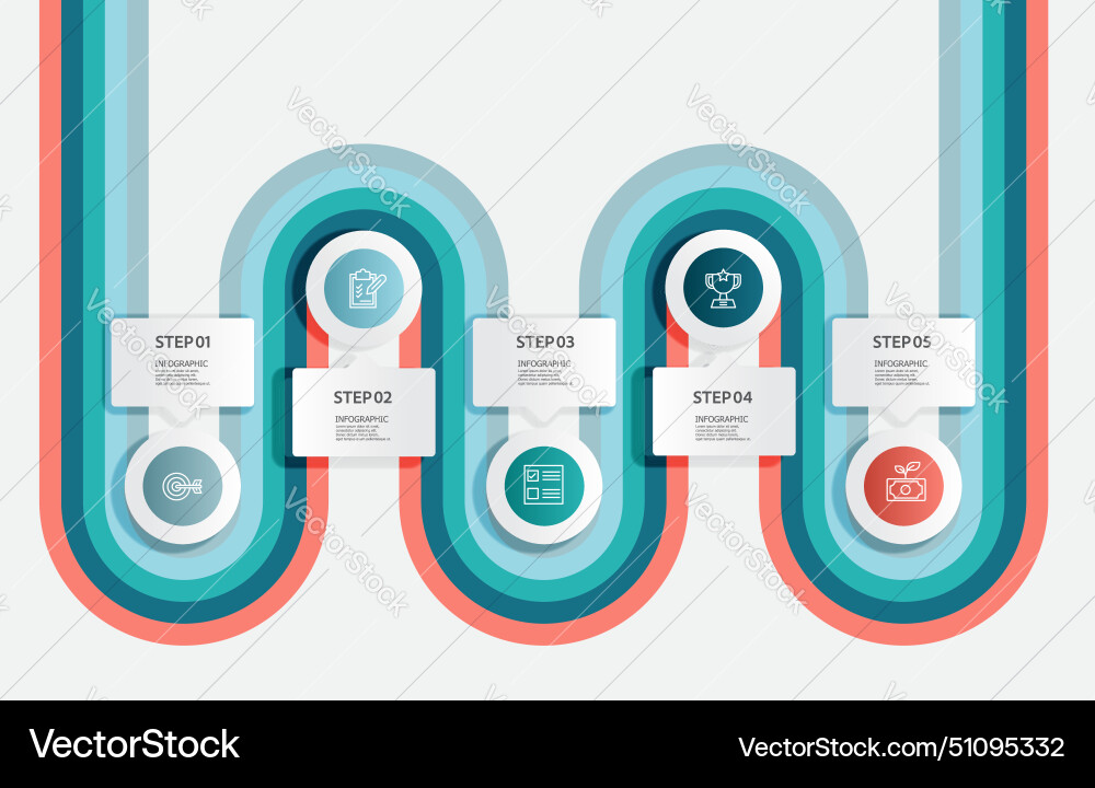 Infographics timeline business workflow report Vector Image