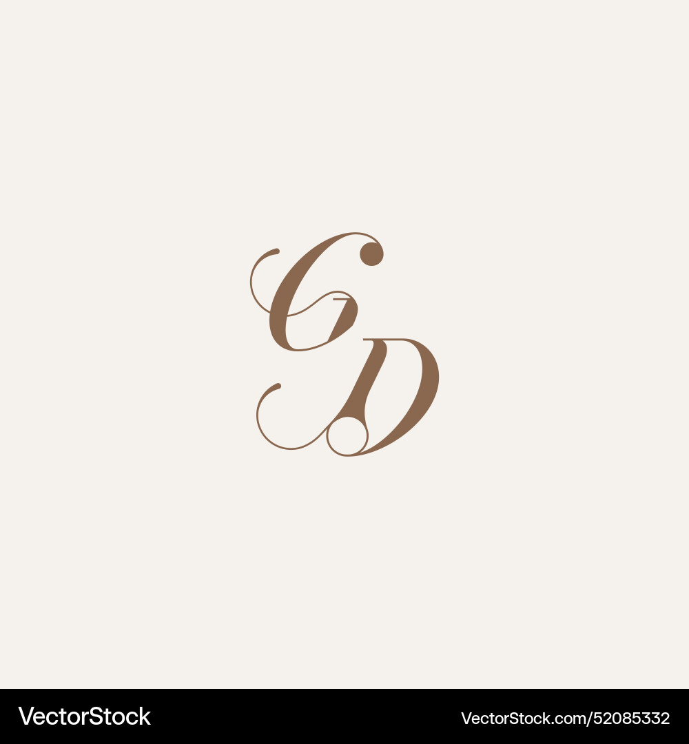 Luxury and elegant initial monogram logo letter Vector Image