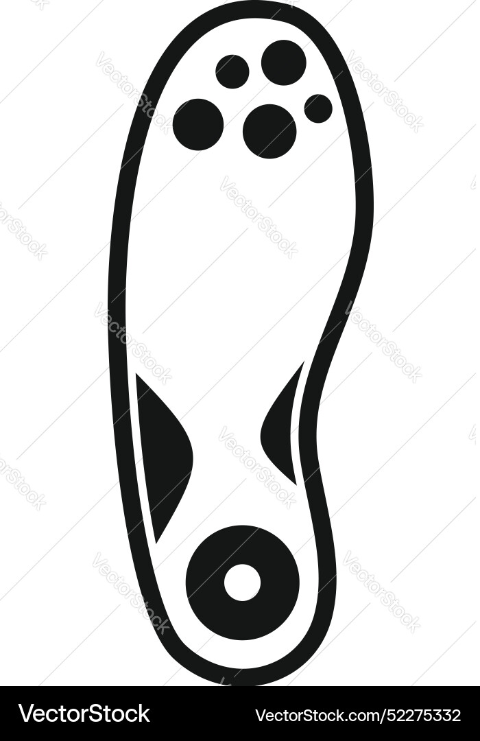 Orthopedic insole providing arch support icon Vector Image