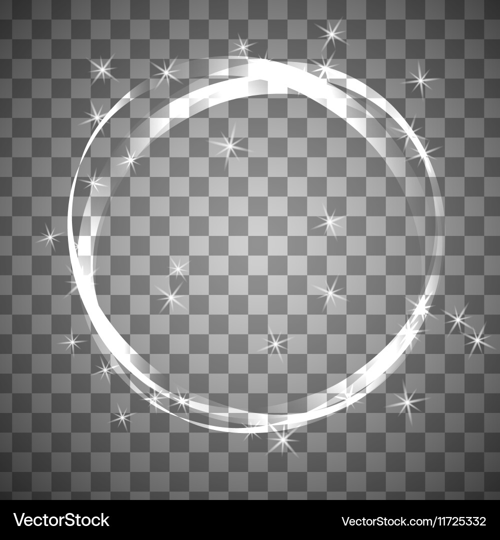 Shiny circle frame on transparent background Vector Image