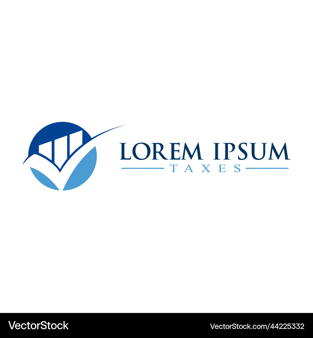 Tax accounting design logo Royalty Free Vector Image