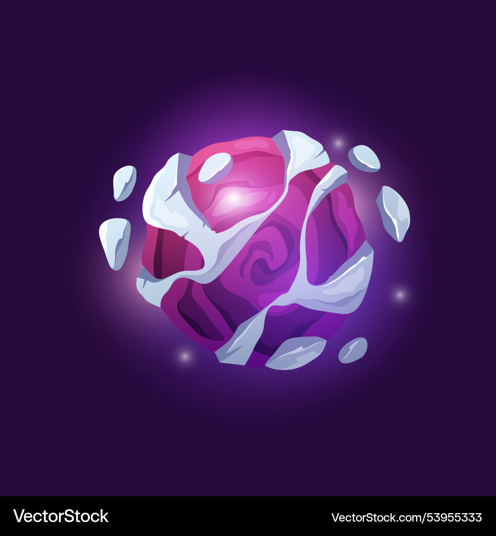 Electric energy ball or planet with clouds Vector Image