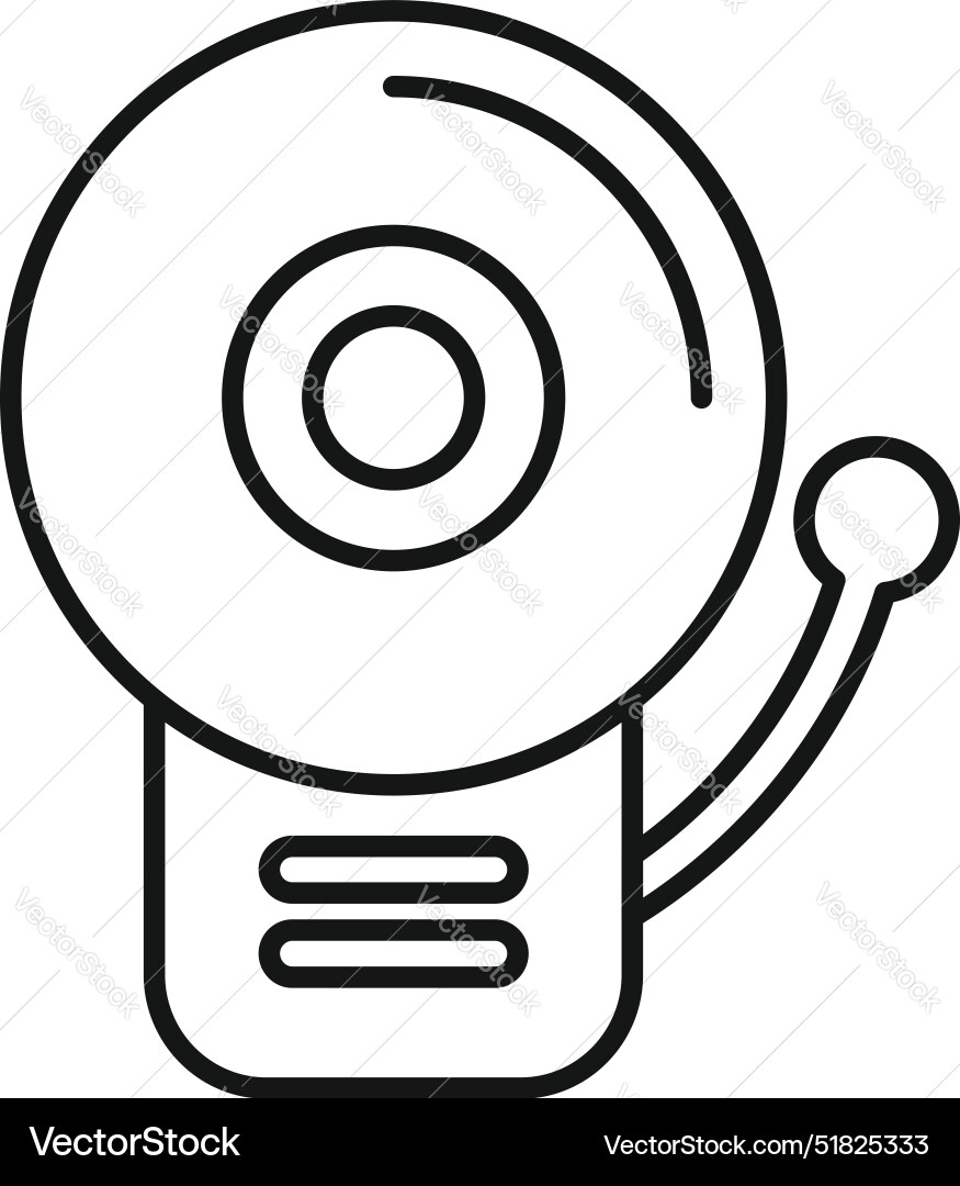 Fire alarm system icon showing emergency warning Vector Image