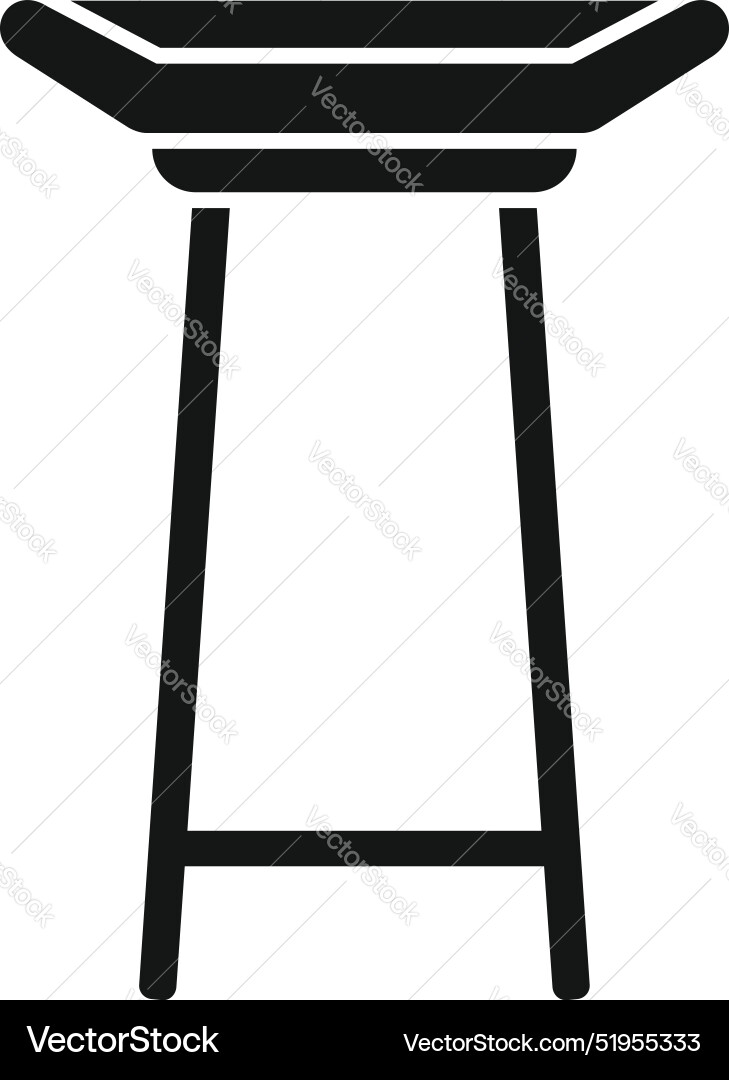 High round table standing on three legs icon Vector Image